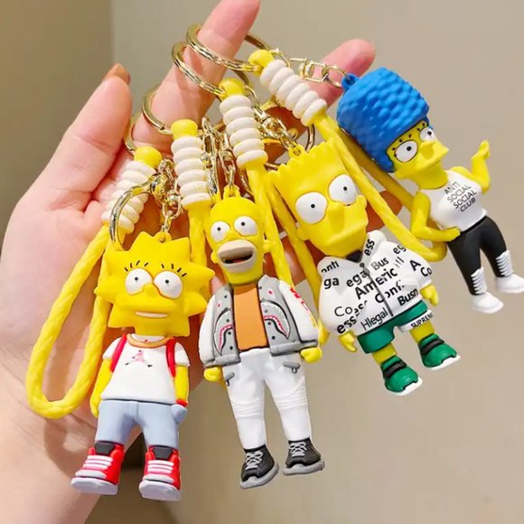 Simpsons | Accessories | The Simpsons Keychains 3d Silicone Pendant Set ...